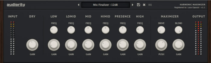 マルチバンド・エキサイター/ラウドネス・マキシマイザープラグイン、Audiority「Harmonic Maximizer」が50%OFF ...