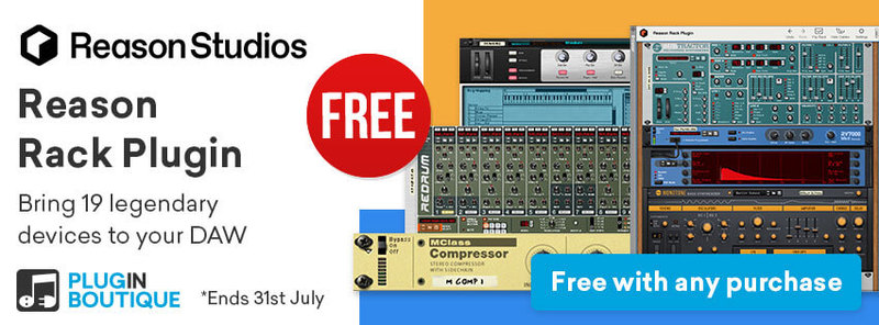 【無料】PluginBoutiqueで買物をすると、19種類のプラグインバンドル、Reason Studio「Reason Lite Rack ...