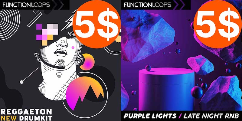 Function Loopsのサウンドパック「Purple Lights Late Night Rnb」「Reggaeton New Drum Kit」がそれぞれ＄5セール ...
