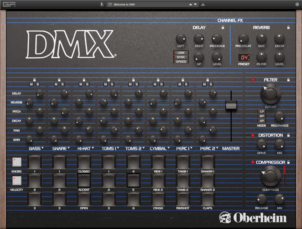 往年の伝説的なドラム・マシンOberheim DMXを精巧にエミュレートした、GForce Software「Oberheim DMX」が53 ...
