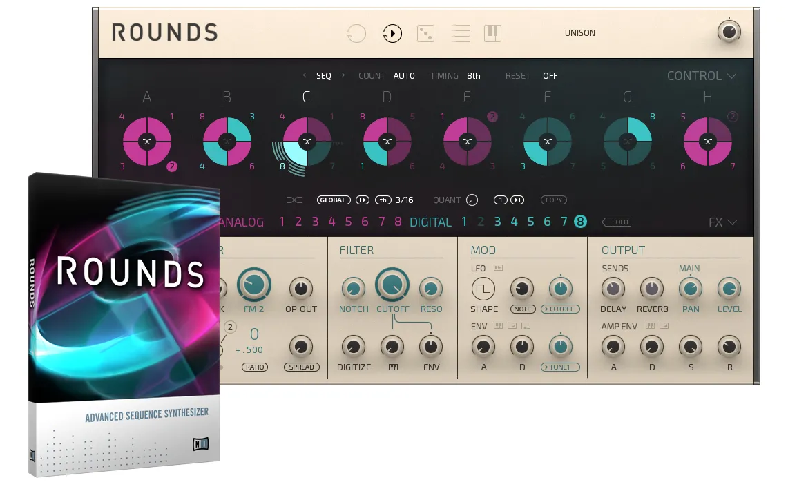 最先端のサウンド・デザインと高度なシーケンシング技術を融合させた革新的なインストゥルメンツ、Native Instruments「Rounds ...