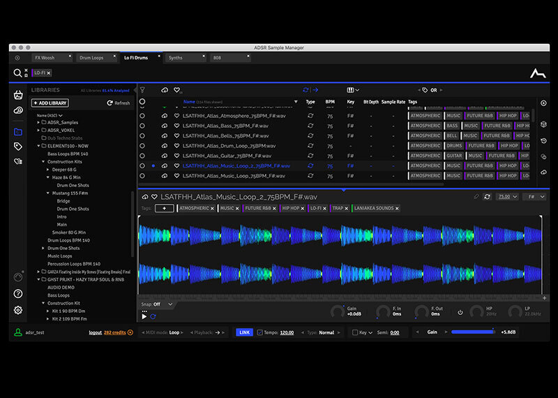 【無料】DAW上でサンプルを管理するプラグイン、ADSR「Sample Manager」がV1.8.4にアップデートされ、無償配布継続中！ | Computer Music Japan