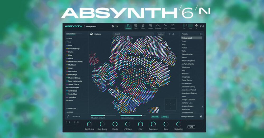 ハイブリッド合成と知的なプリセット生成を備えた 最新シンセサイザー、Native Instruments「Absynth 6」リリース！ | Computer Music Japan